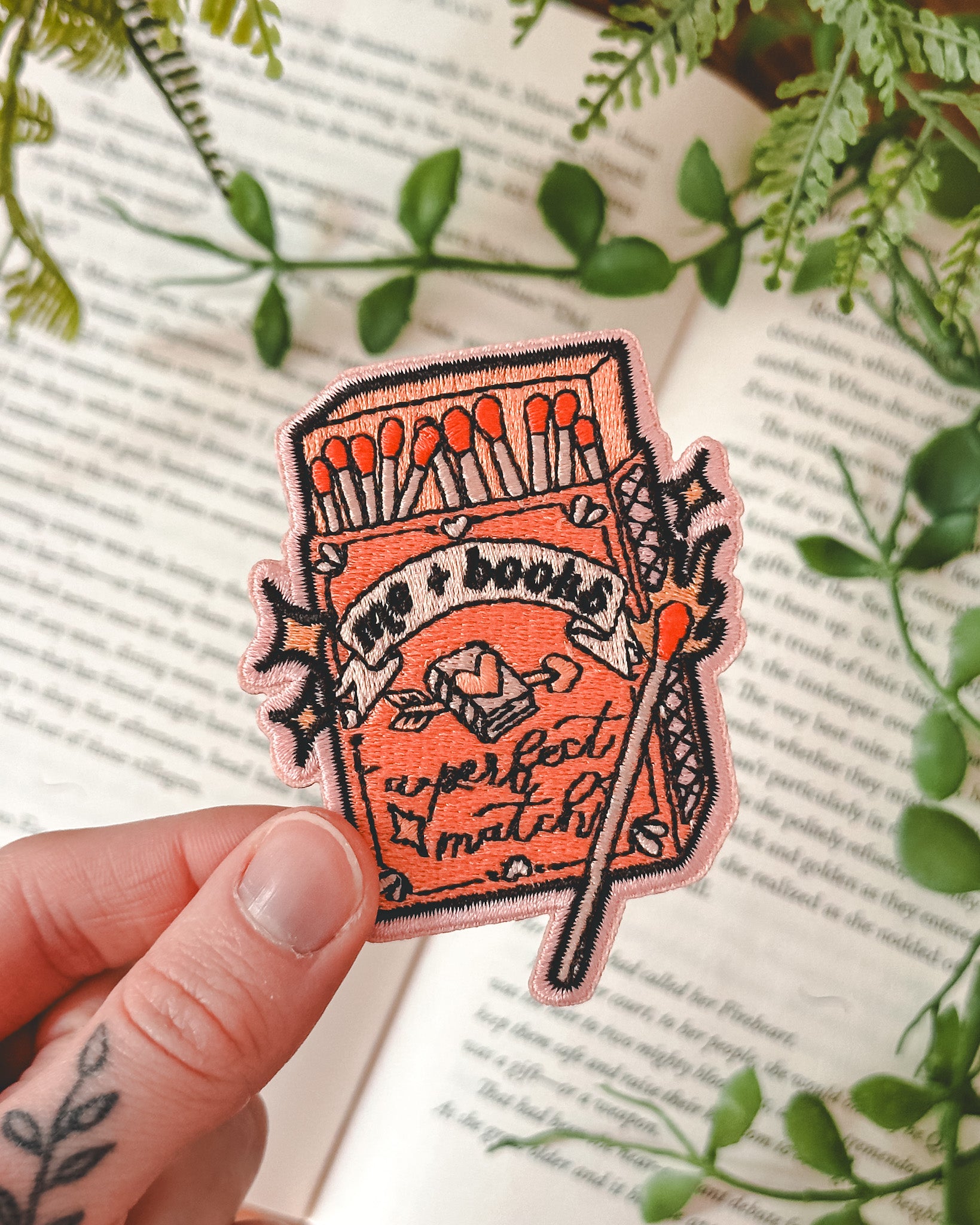 Me + Books = A Perfect Match - Iron on Patch – Book Babe Designs